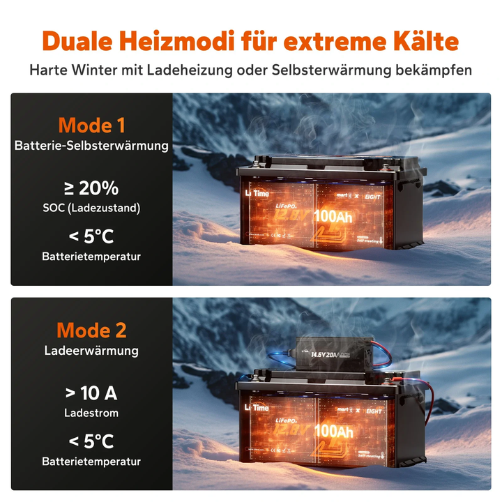 Acumulator LiTime LiFePO4 12V 100Ah – BMS 200A Descarcare Continua ...