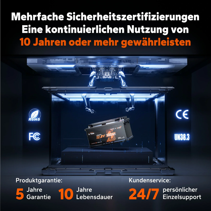 Acumulator LiTime LiFePO4 12V 100Ah – BMS 200A Descarcare Continua ...